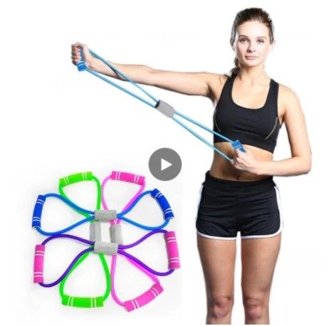 resistance band rubber dengan busa foam rope yoga exercising fitness ...