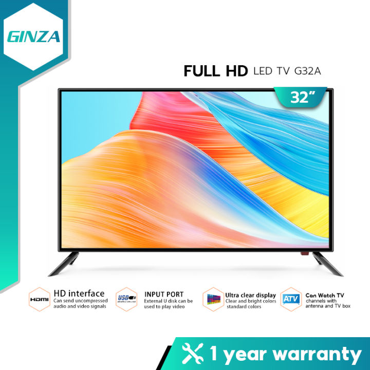 GINZA 24 inch TV 32 40 inches TV LED TV Flat Screen TV Not Smart TV Cheap TV HDMI-AV-VGA-USB ...