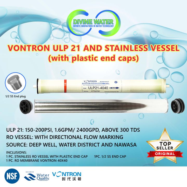 PACKAGE Vontron ULP 11 / ULP 21 AND RO Membrane with Stainless Vessel ...