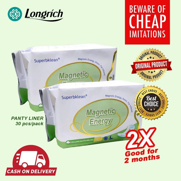 2 Panty Liner Longrich Magnetic Energy Anion Relieves Pain Pregnancy Anti-bacterial ...