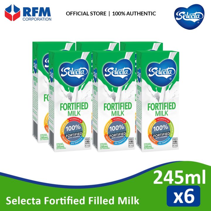 COD Selecta Fortified Filled Milk 245ml - Set of 6s | Lazada PH