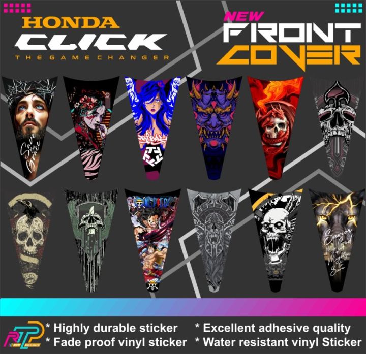 Honda Click Front Printed Decals Sticker ( NEW DESIGN ) | Lazada PH