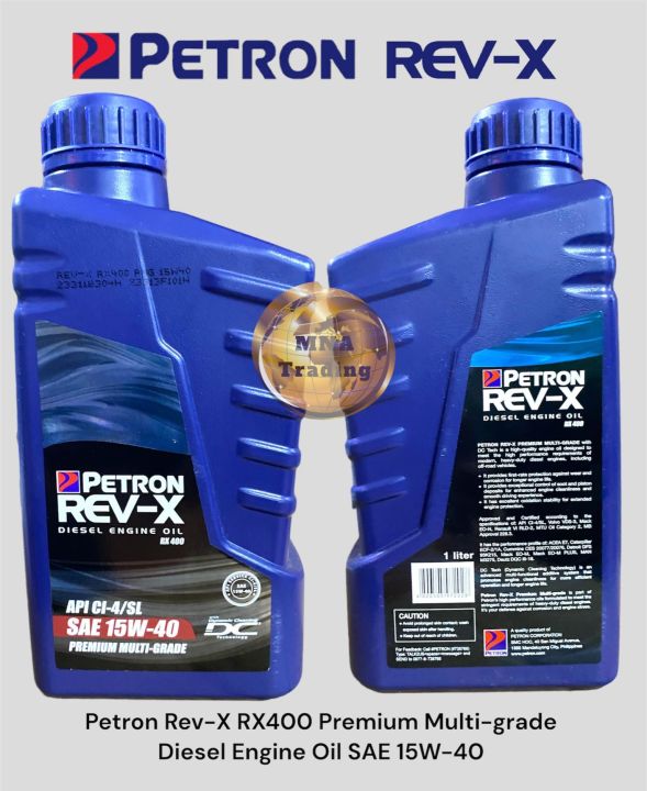 Petron Rev-X RX400 Premium Multi-grade SAE 15W-40 with DC Tech 1Liter ...