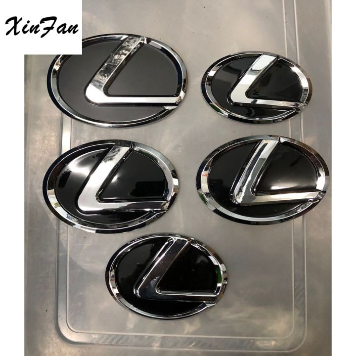 XIFNAN Lexus Toyota Black Chrome Front Rear Steering OEM Emblem Logo ...