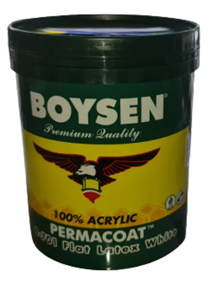 Boysen Flat/ Semi Gloss Latex/ Flat Latex Black 1L Permacoat | Lazada PH