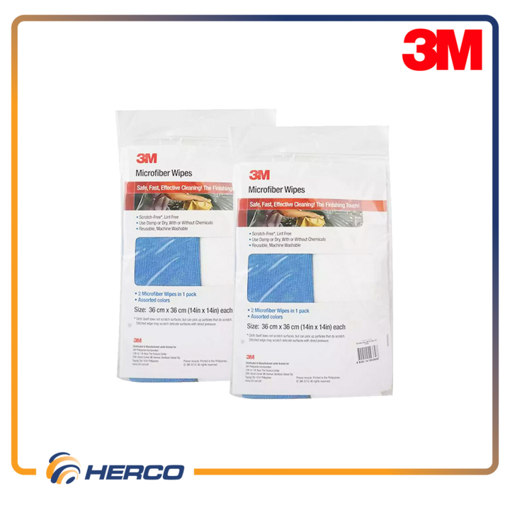 3M Microfiber Cloth Wipes (2pcs/pk) Blue & White Set of 2 Pack | Lazada PH
