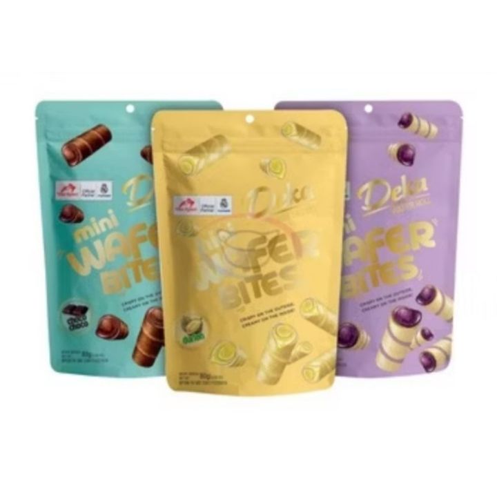 Deka Mini Wafer Bites 80g - Deka mini choco - Deka mini Durian - Deka ...