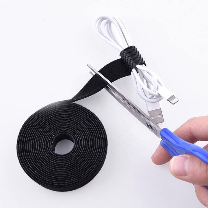 Multi-Colors Strong Reusable Vel cro Cable Management Hook and Loop ...