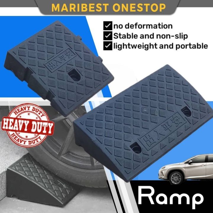 Variable Size Heavy Duty Rubber Road Driveway Curb Ramp Kerb Wheelchair ...