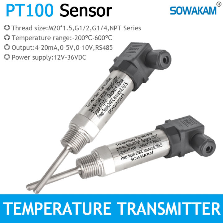 Mini Temperature Transmitter PT100 Temperature Sensor -200-650C ...