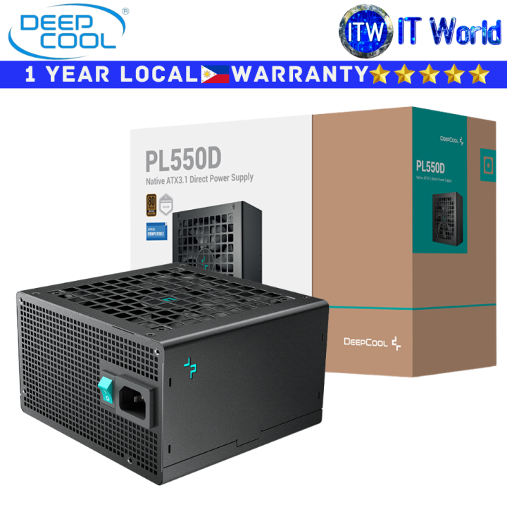 Deepcool PSU 550W Power Supply Unit PL550D V2 80+ Bronze Non-Modular (R ...