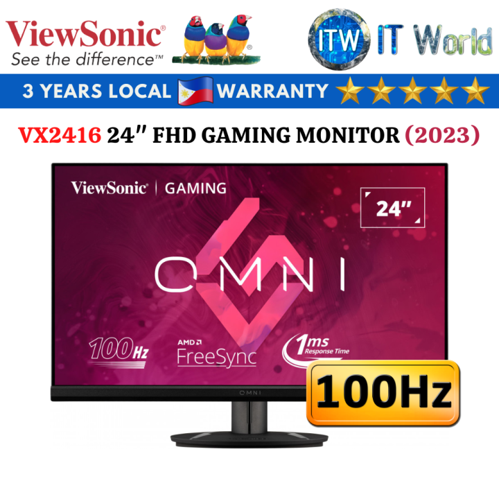 Viewsonic VX2416 24" 1920x1080 (FHD), 100Hz, IPS, 1ms Flicker-free ...