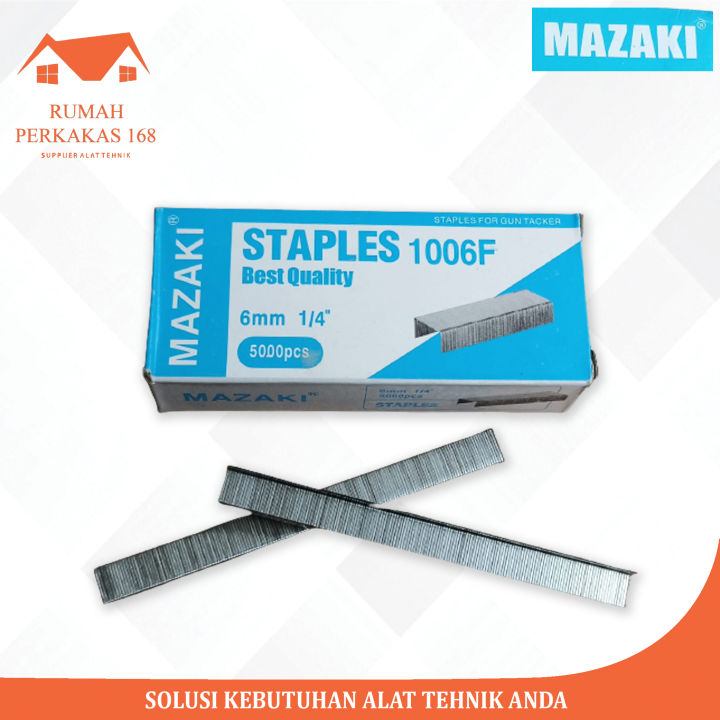 STAPLES 1006J / 1006 J 6mm 1/4" Paku Tembak U Gun Tacker ISI STAPLES ...