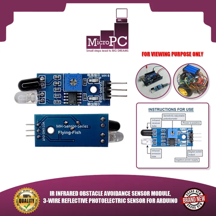 MICRO PC IR INFRARED OBSTACLE AVOIDANCE SENSOR MODULE, 3-WIRE ...