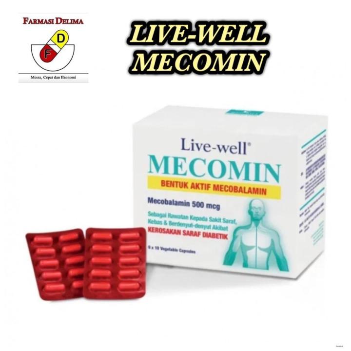 LIVE WELL MECOMIN (vitamin saraf, sendi, urat & kebas-kebas untuk ...