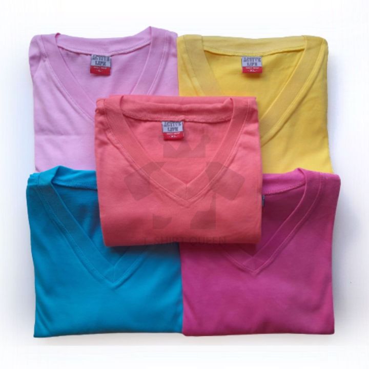 ACTIVE LIFE **V-NECK** UNISEX TSHIRTS - SUMMER COLORS | Lazada PH