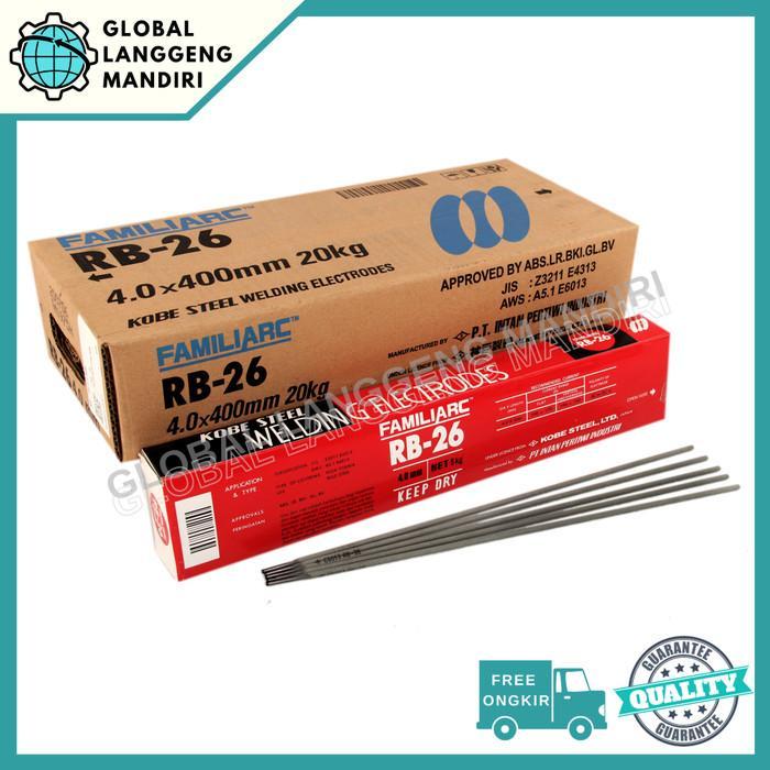 KAWAT LAS KOBELCO RB26 4.0MM (5KG)/ RB 26 4.0 MM STEEL KOBE - RADHASTORE7 | Lazada Indonesia