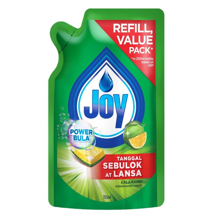 Joy Kalamansi Dishwashing Liquid Concentrate 355Ml Refill | Lazada PH