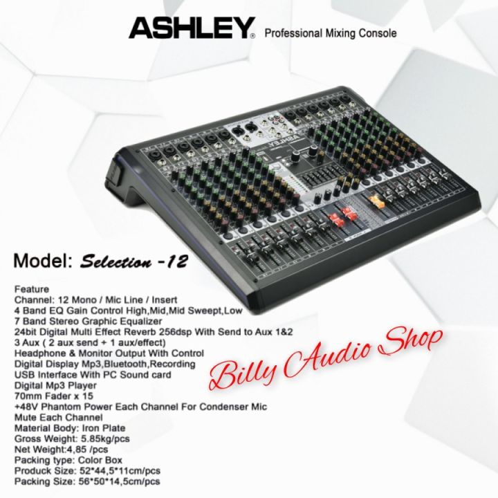 MIXER ASHLEY SELECTION 12 / SELECTION12 ORIGINAL 12 CHANNEL | Lazada ...