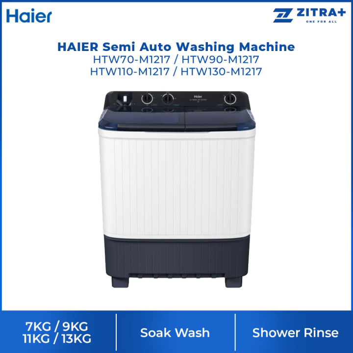 HAIER 7KG/9KG/11KG/13KG Semi Auto Washing Machine HTW70-M1217/HTW90 ...