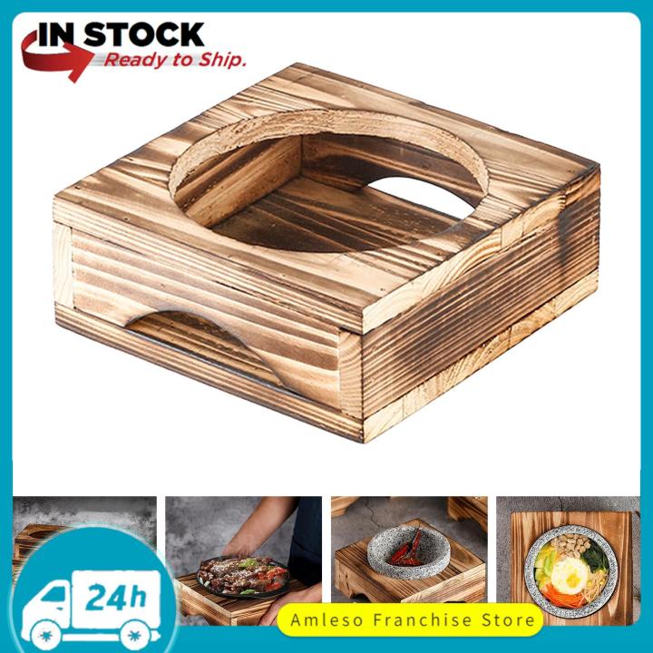 amleso Wooden Trivets for Hot Dishes Wooden Table Mat Wood Trivet Mat ...