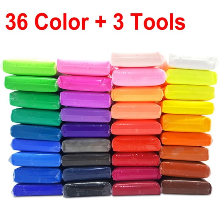 （Super Fan) 36 Color Light Soft Clay DIY Toys Children Educational Air ...