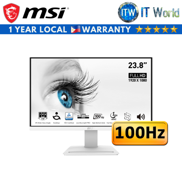 6 MSI PRO MP243XW - 24" FHD(1920x1080) / 100Hz / IPS / 1ms (MPRT ...
