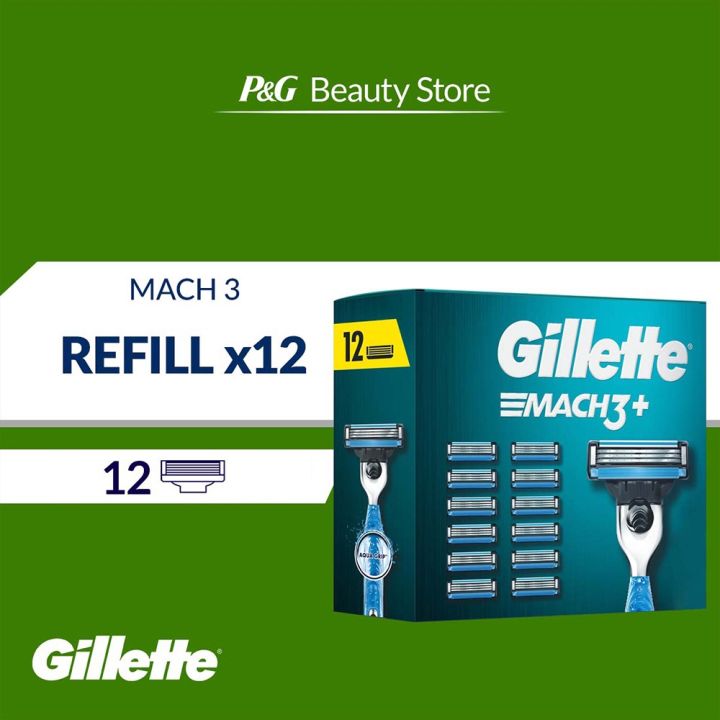 Gillette Mach 3+ Razor Blade Refills 12s [Shave Care] | Lazada PH