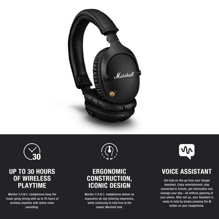 Marshall Monitor Bluetooth / Monitor II ANC Wireless Bluetooth ...