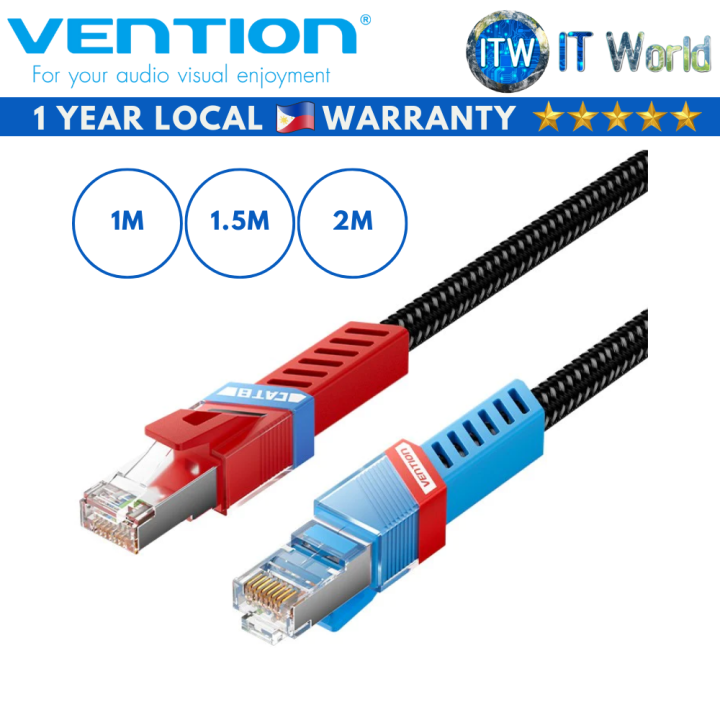 Itw | Vention CAT8 SFTP Gaming Ethernet Patch Cable Black (1M | 1.5M ...