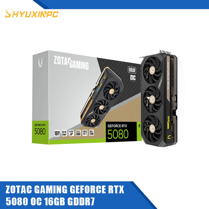 ZOTAC GAMING GeForce RTX 5080 SOLID CORE SOLID OC 16GB GDDR7 OC GAMING ...