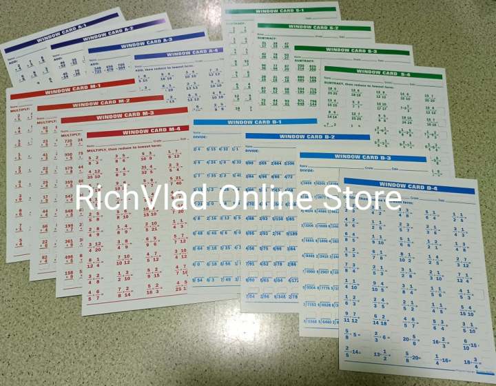 Math Window Card Complete Series 1-4 (16pcs. SET) | Lazada PH