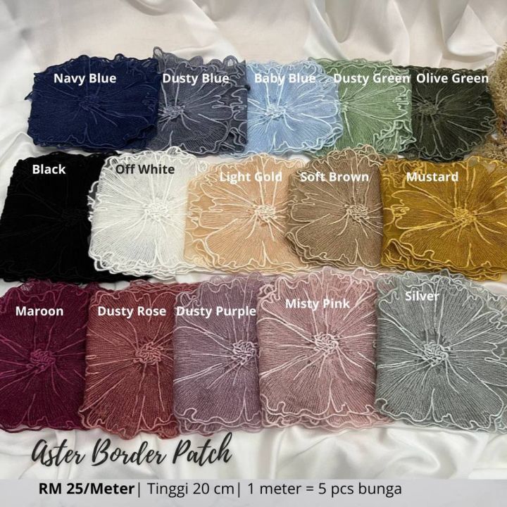 ASTER PATCH LACE SESUAI UNTUK SEMUA JENIS FASHION PAKAIAN | Lazada
