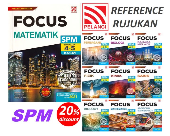 Pelangi Focus SPM 2022 Tingkatan 4 & 5 KSSM Reference Book Buku Rujukan ...