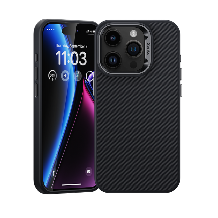 Benks MagClap™ ArmorPro Case built with Kevlar® [600D] for iPhone 14 15 16 Pro Max Shockproof ...
