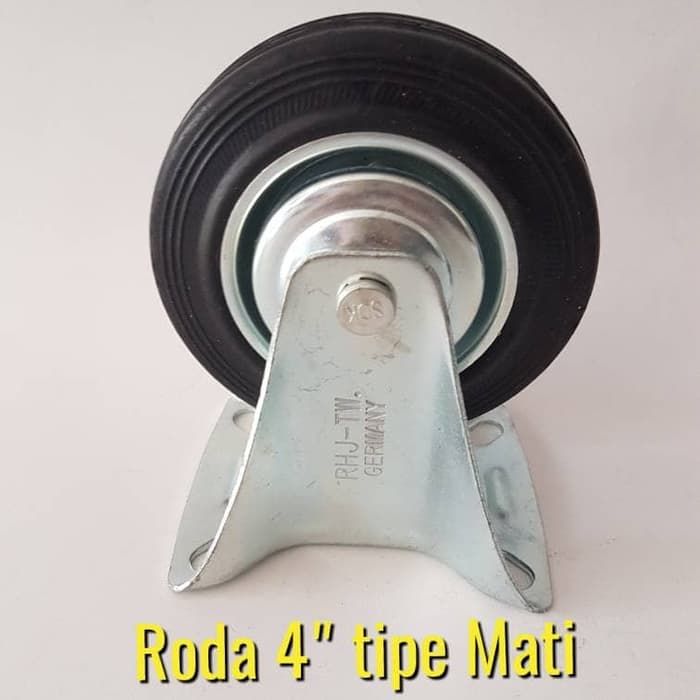 Roda Troli 4 inch Mati Roda Karet / Roda Troly / Roda Etalase / Roda ...