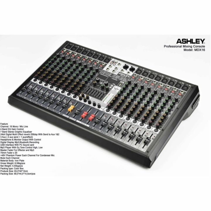 MIXER ASHLEY MDX 16 16 CHANNEL MDX16 / MDX 16 ORIGINAL | Lazada Indonesia