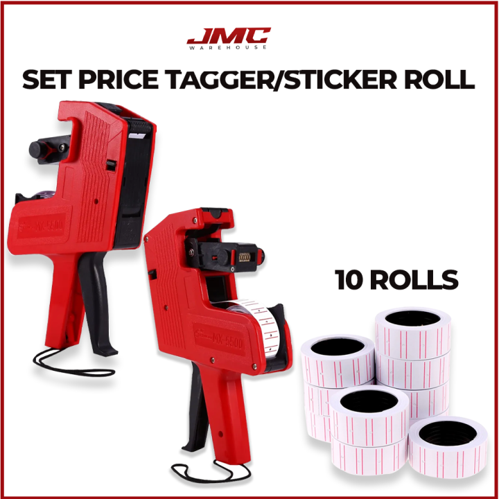 SET Price tagger 8 Digits Price Tag Gun Set Price Labeller MX-5500 For ...