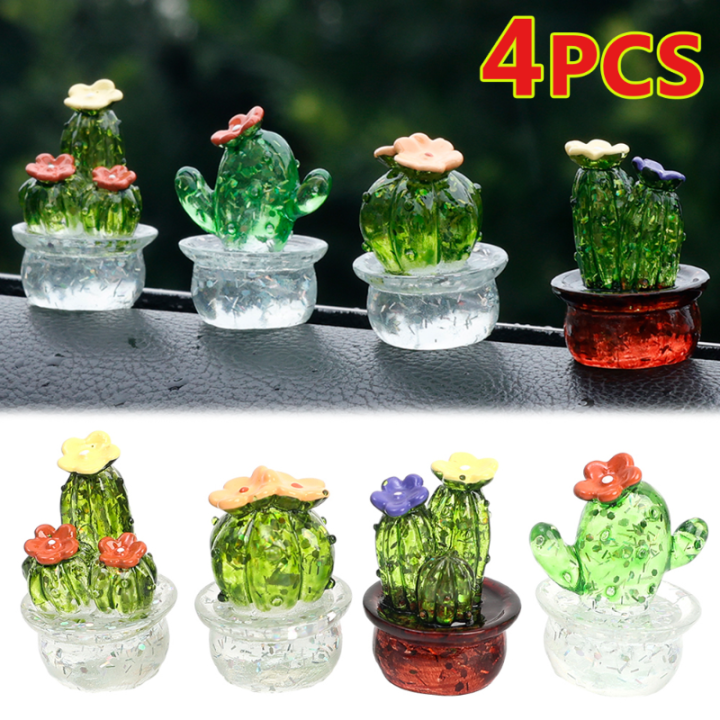 Resin Transparent Crystal Cactus Ornaments Desktop Dolls Toys | Lazada PH