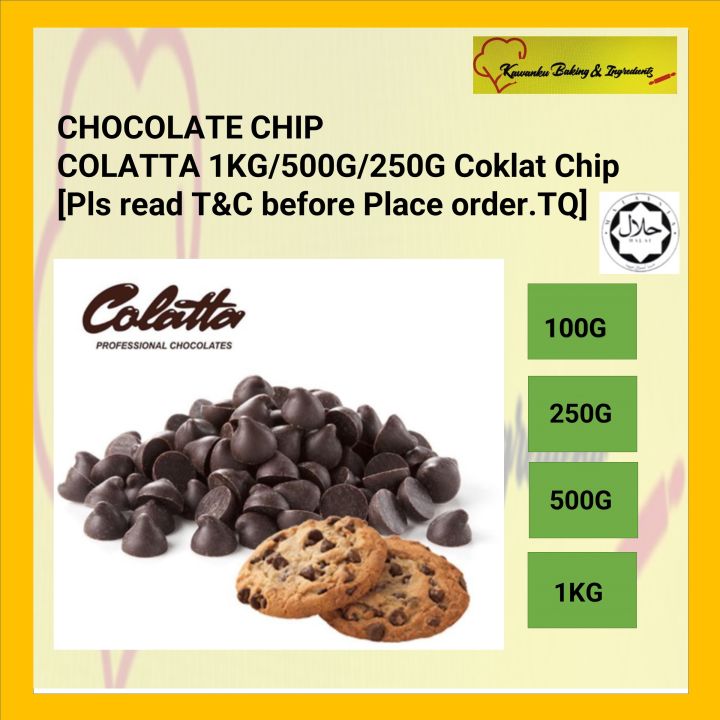 CHOCOLATE CHIP COLATTA 1KG/500G/250G Coklat Chip [Pls read T&C before ...