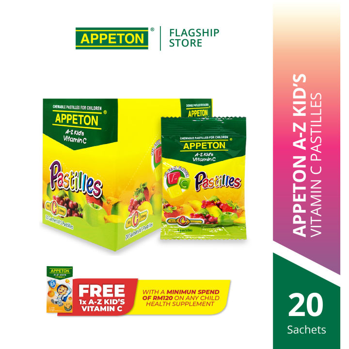 APPETON A-Z KID'S Vitamin C Pastilles - (1 Box - 20x5') Chewable ...