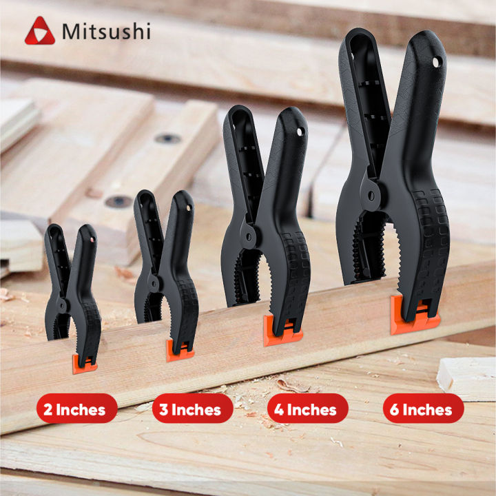Mitsushi 2/3/4/6/9 inches Nylon Spring Clamp Clip Holder Plastic Heavy ...