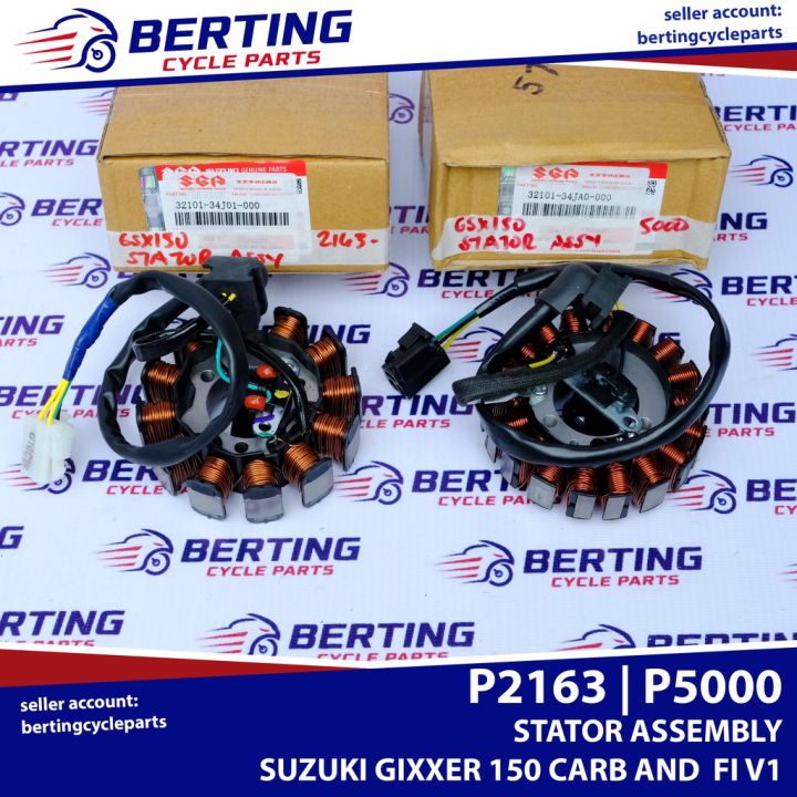 SGP STATOR ASSEMBLY Suzuki Gixxer 150 Carb and FI V1 Genuine 32101 ...