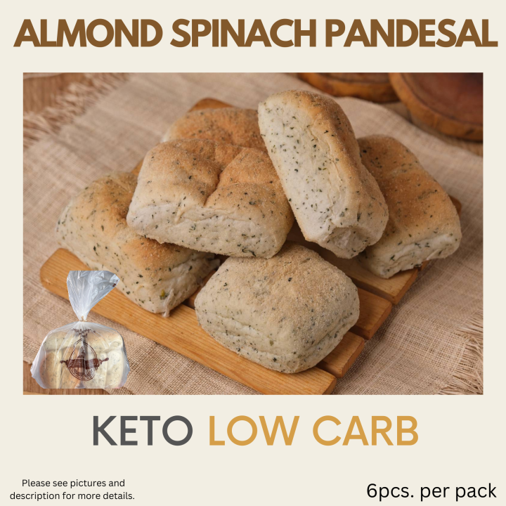 Almond Spinach Pandesal - Keto and Low carb - 6pcs/pack - Made from ...