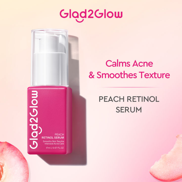 Glad2Glow Peach Retinol Serum 17ml G2G Serum Retinol Facial Serum Anti ...
