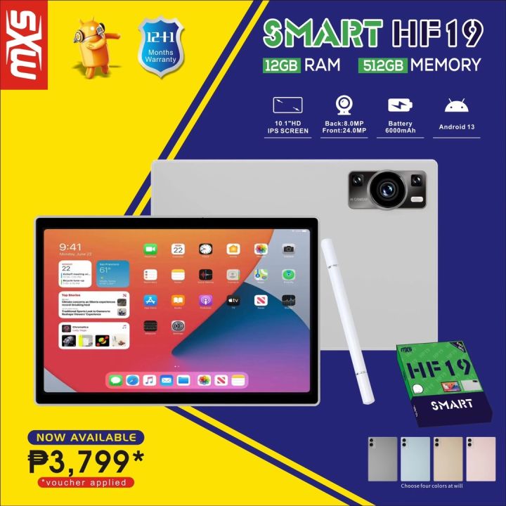 SMART Hf19 Brand Tablet 12 Inch 8+256GB Android Tablet Online Classroom ...