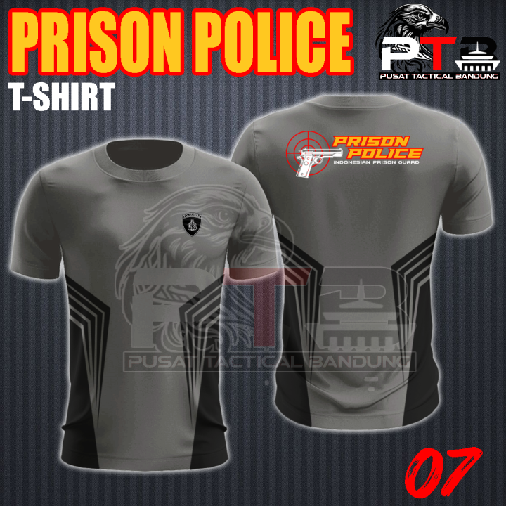 Kaos Jerey Prison Police / Kaos Polsuspas / Bahan Milano / Bisa COD ...