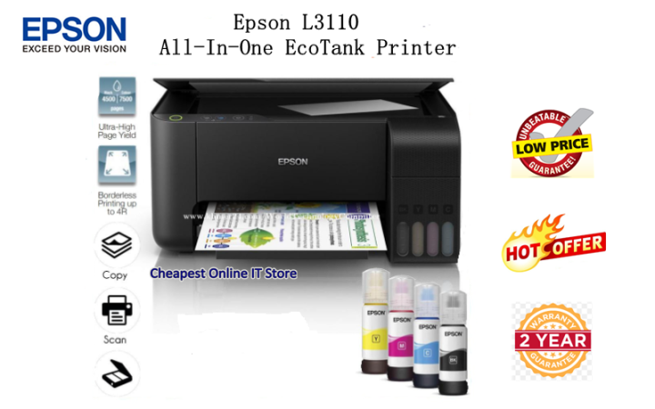Epson EcoTank L3110 All-In-One Wired InkTank Printer | Lazada