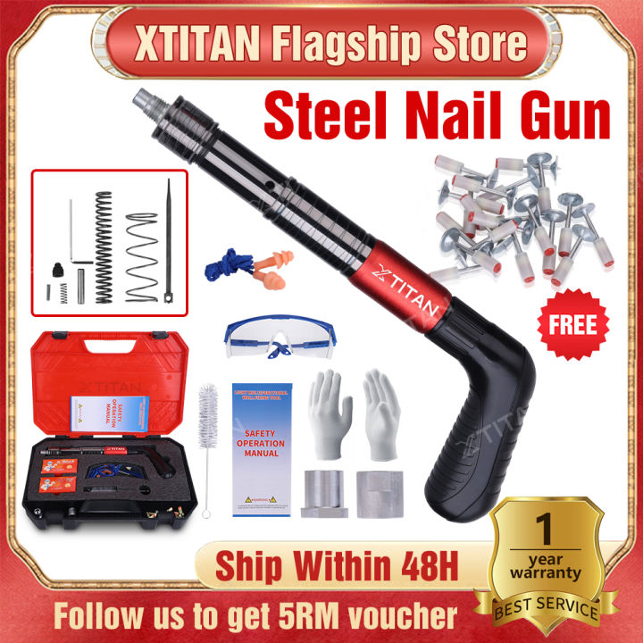 【XTITAN Flagship Store】Manual Steel Nail Gun Ceiling Concrete Wall ...