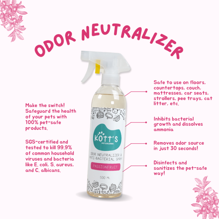 Kott’s Odor Neutralizer & Anti-bacterial Spray, Room Deodorizer for ...